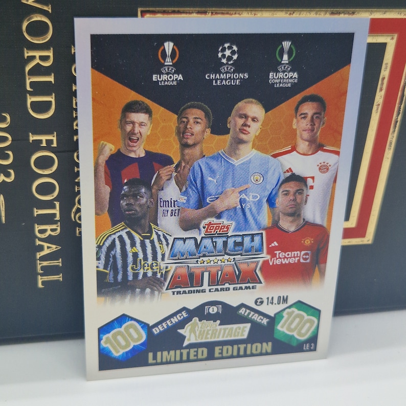 Limited Edition, Haaland Rashford Musiala Bellingham Lewandowski, Topps ...