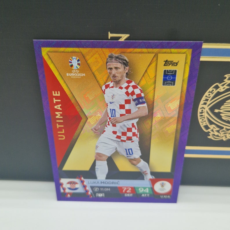 Luka Modric , Purple "xi Ultimate", Topps Match Attax Euro 2024 ...
