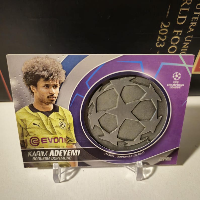 Karim Adeyemi "commemorative Starball Relic Card" Topps UEFA Club ...