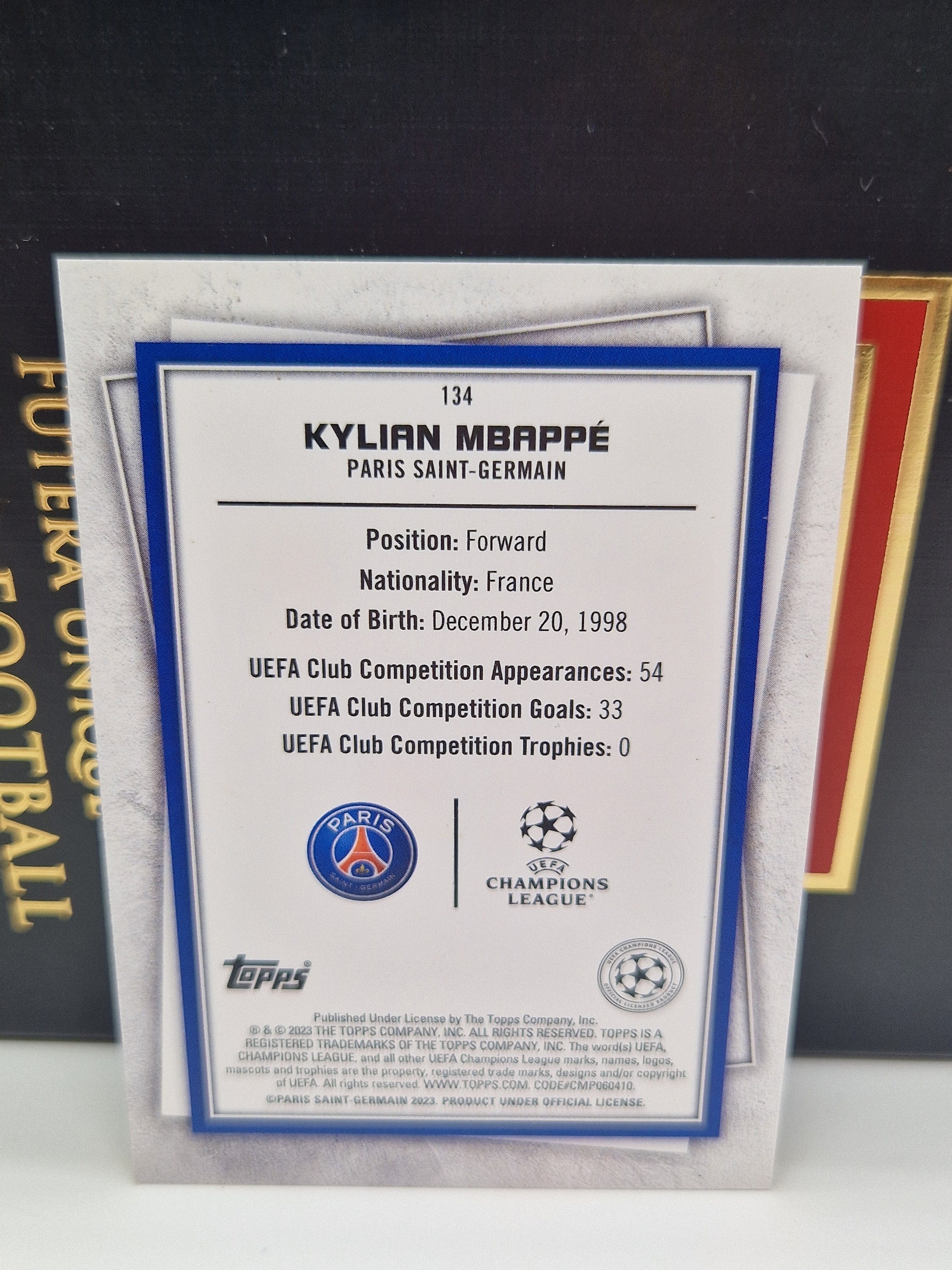 Kylian Mbappe yellow, Topps Superstar 2023. Soccer Card. Trading Card ...