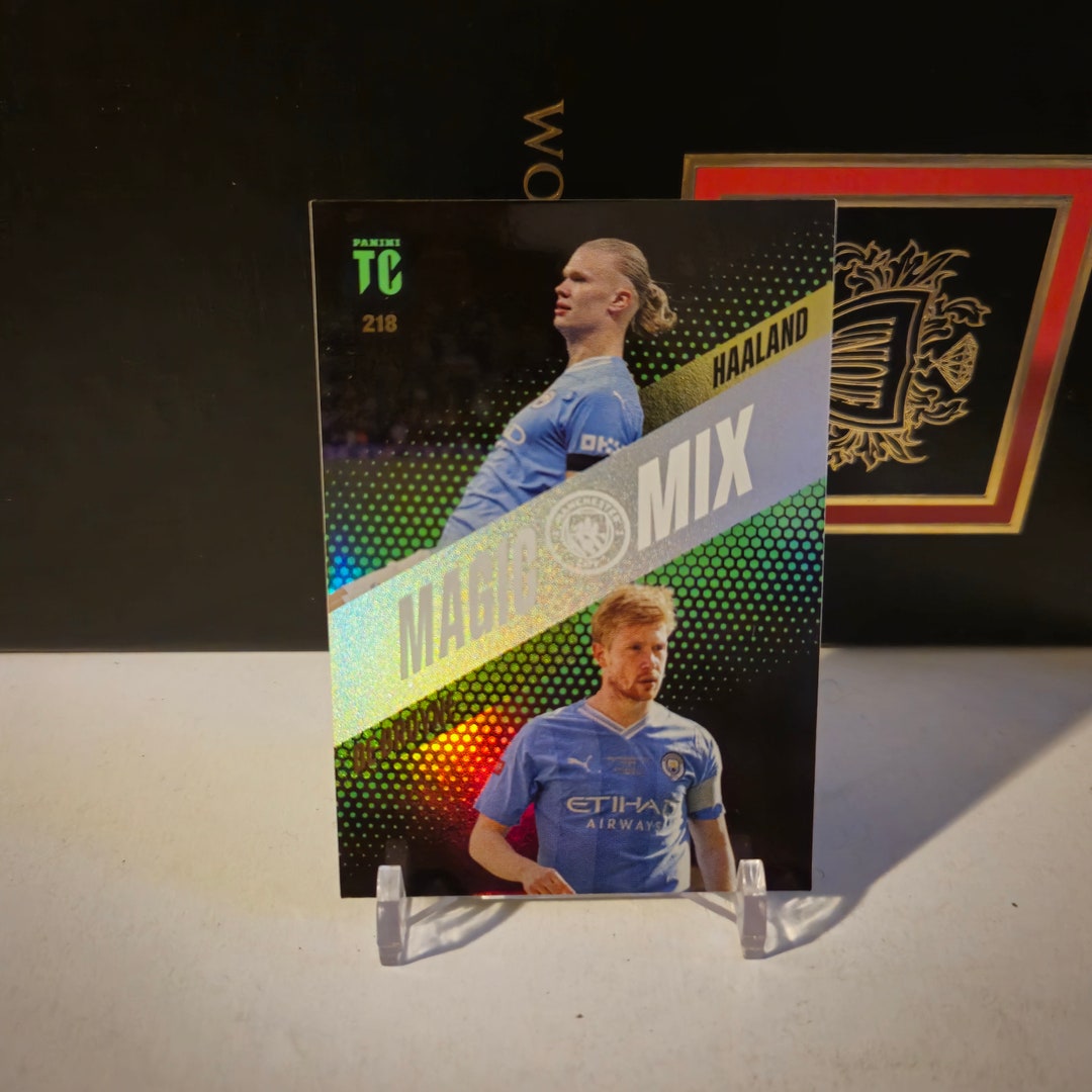 Erling Haaland / De Bruyne "magic Mix" Panini Top Class 2024. Soccer ...