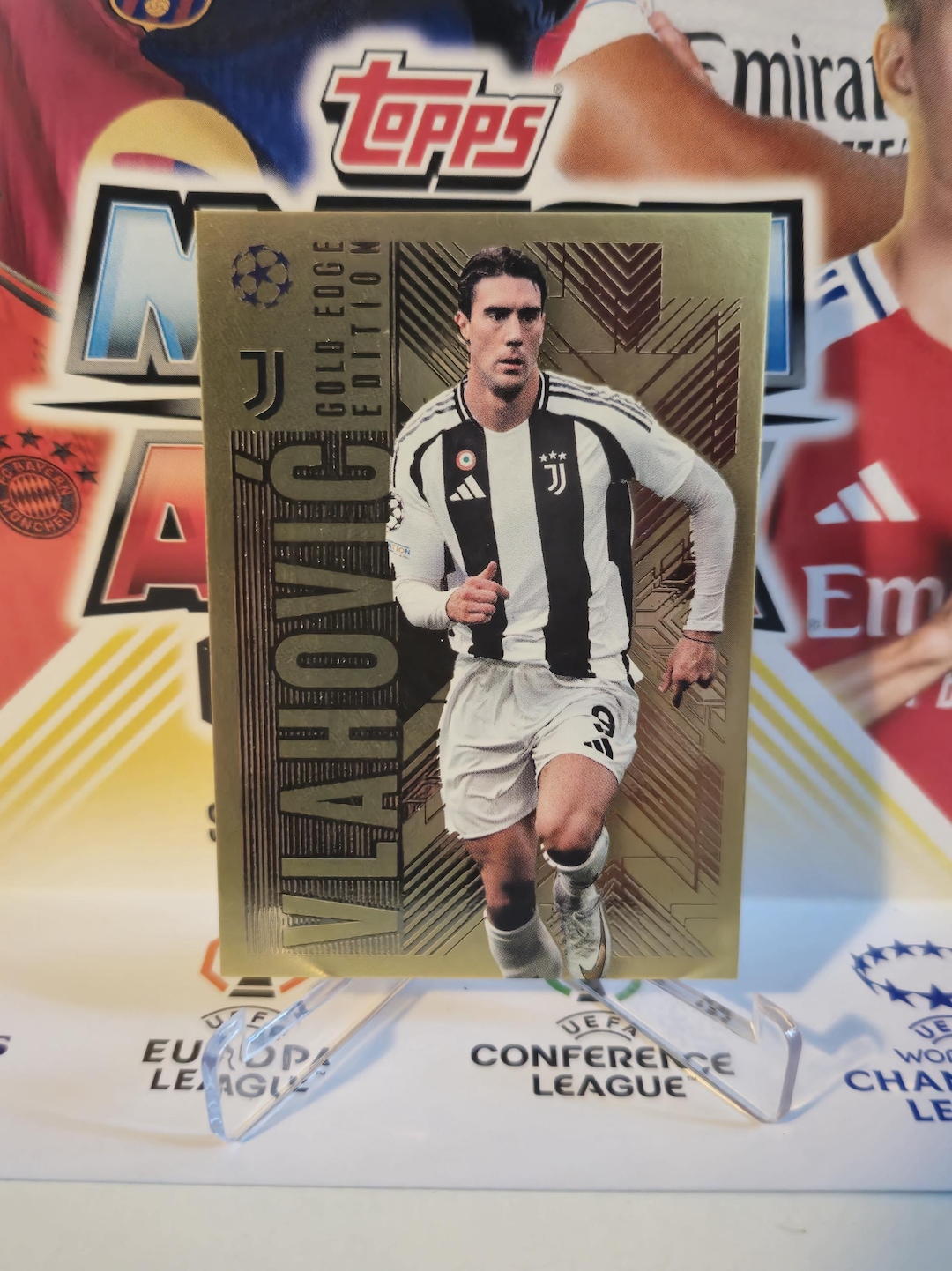 Dusan Vlahovic "gold Edge", New Topps Match Attax Extra 2024/2025 ...