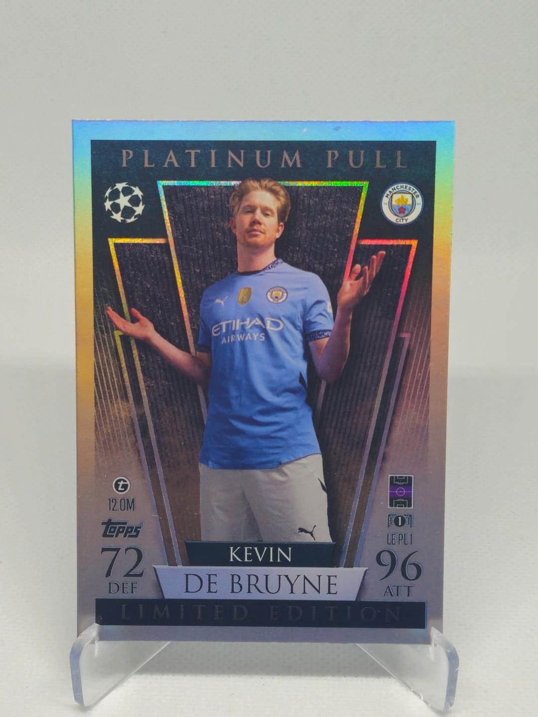 Kevin De Bruyne "platinum Pull Edition", New Topps Match Attax 2024/ ...