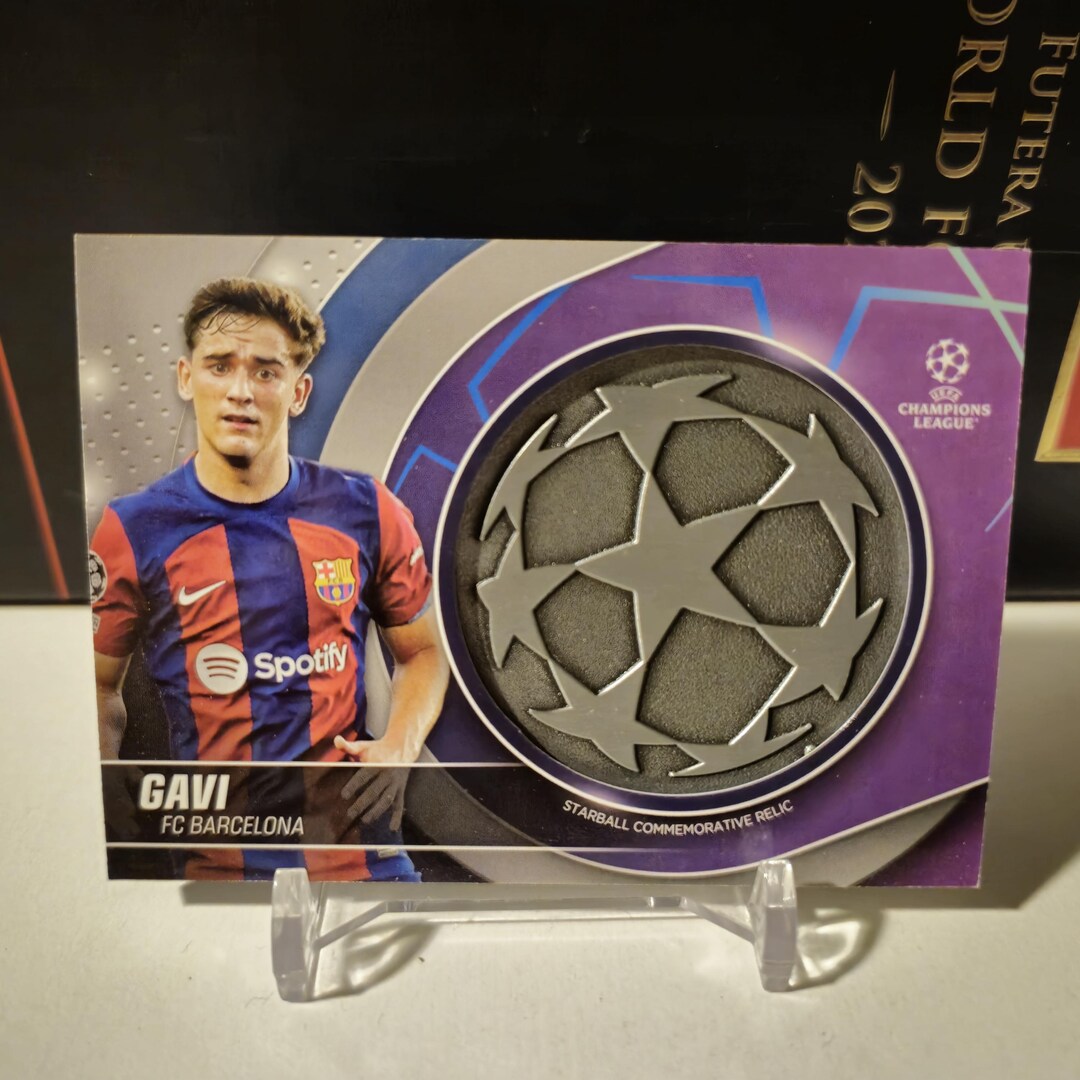 Gavi "commemorative Starball Relic Card" Topps UEFA Club Competitions ...