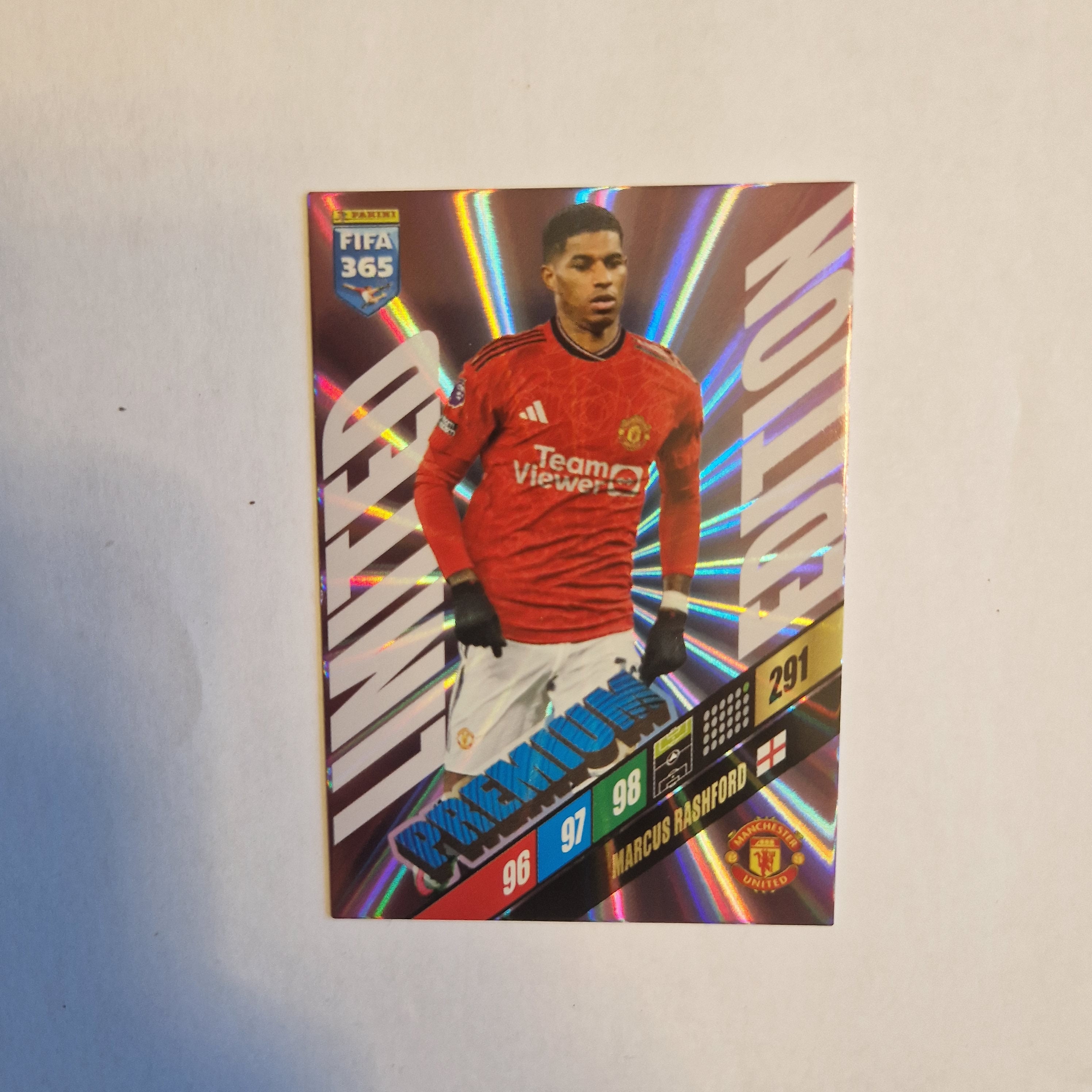 Marcus Rashford limited Premium Adrenalyn XL Soccer 2024. Soccer Card ...