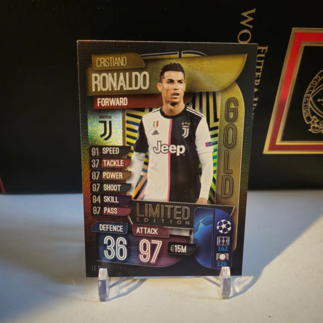 Cristiano Ronaldo "gold Limited" Topps Match Attax 2020. Soccer Card ...