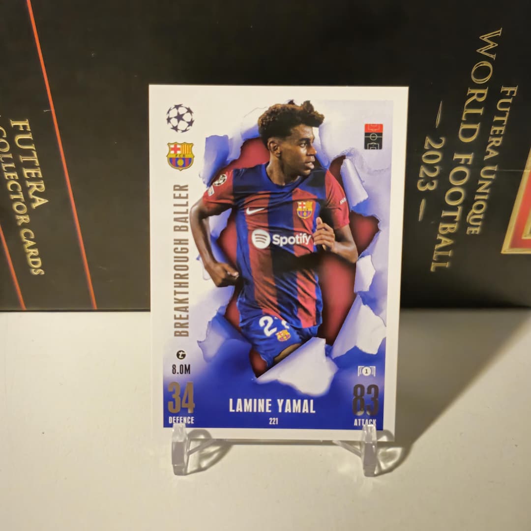 Lamine Yamal RC "breakthrough Baller" Topps Match Attax 23/24. Soccer ...