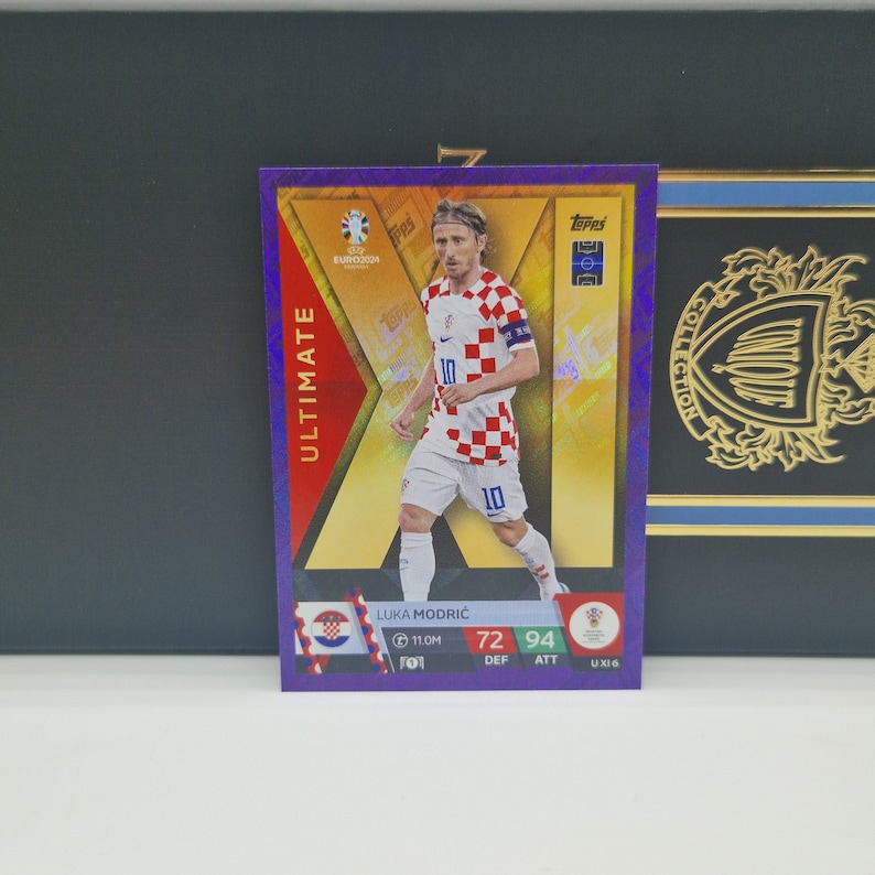 Luka Modric , Purple "xi Ultimate", Topps Match Attax Euro 2024 ...