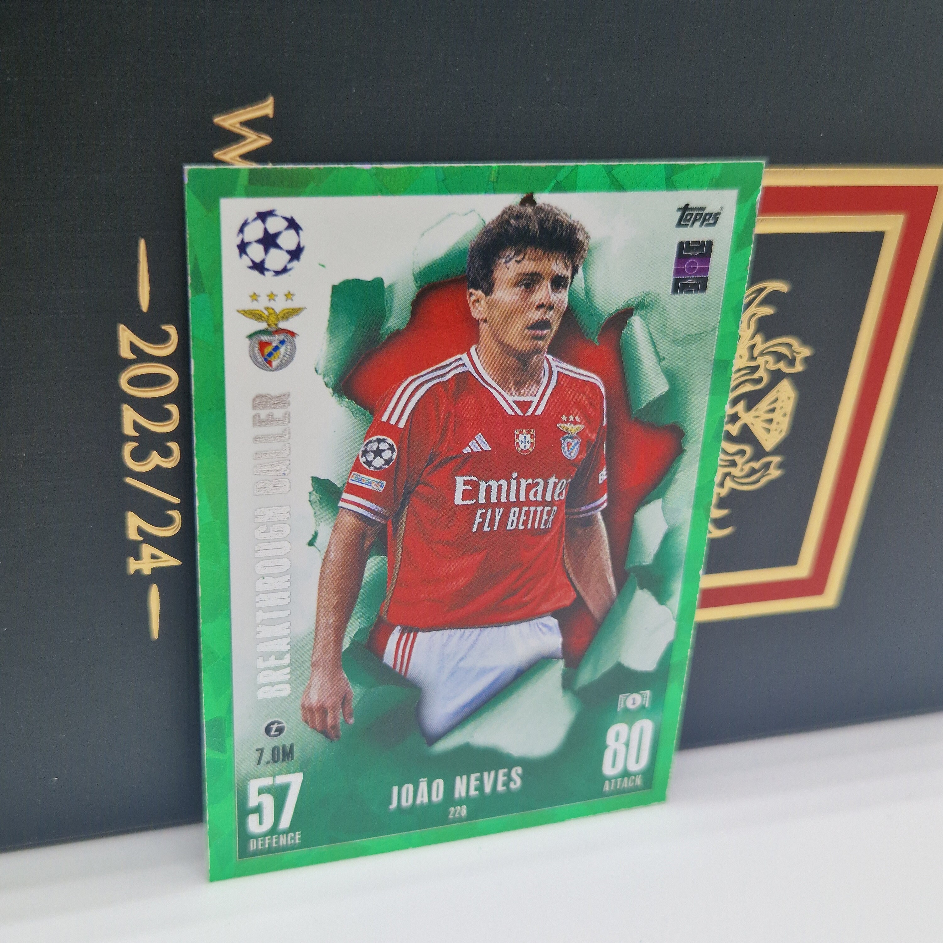 Joao Neves breakthrough Baller Emerald, Topps Match Attax Extra 2024 ...