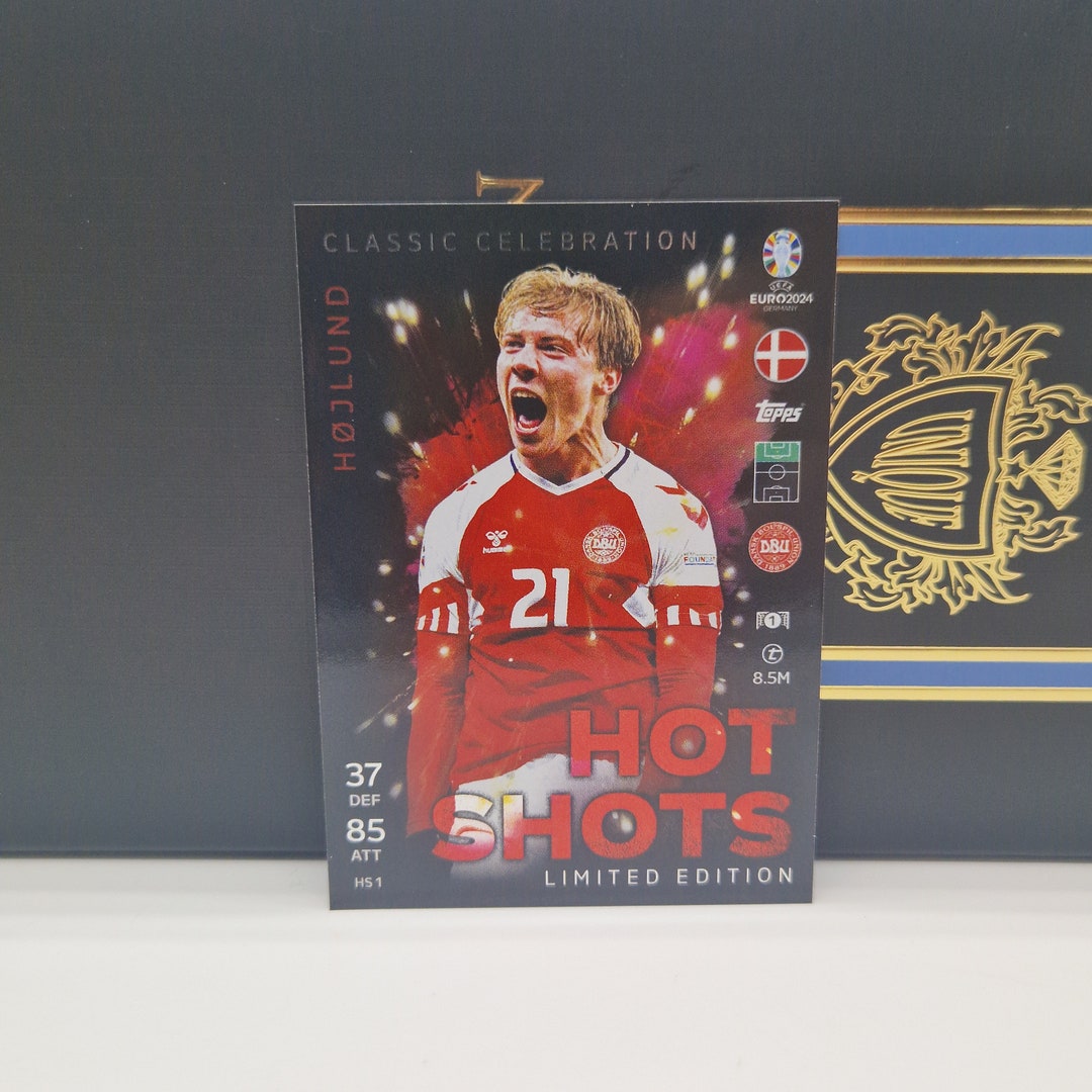 Rasmus Hojlund "hot Shots Limited", Topps Match Attax Euro 2024 ...