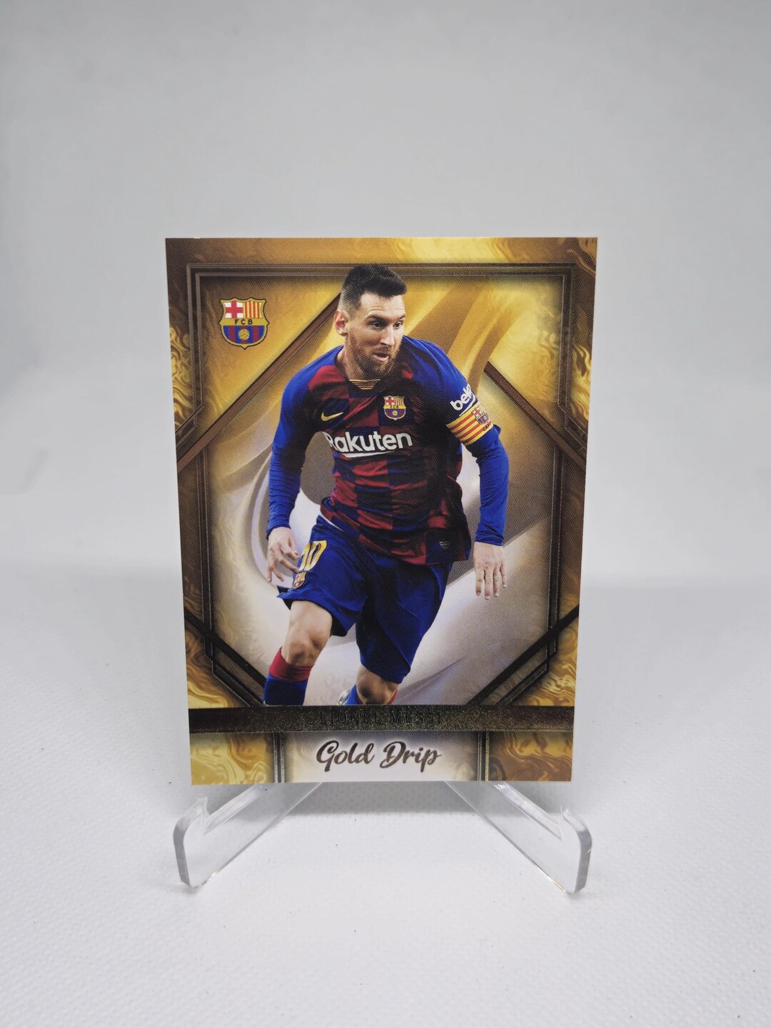 Lionel Messi "gold Drip", Topps Barcelona Team Set 23/24. Soccer Card ...