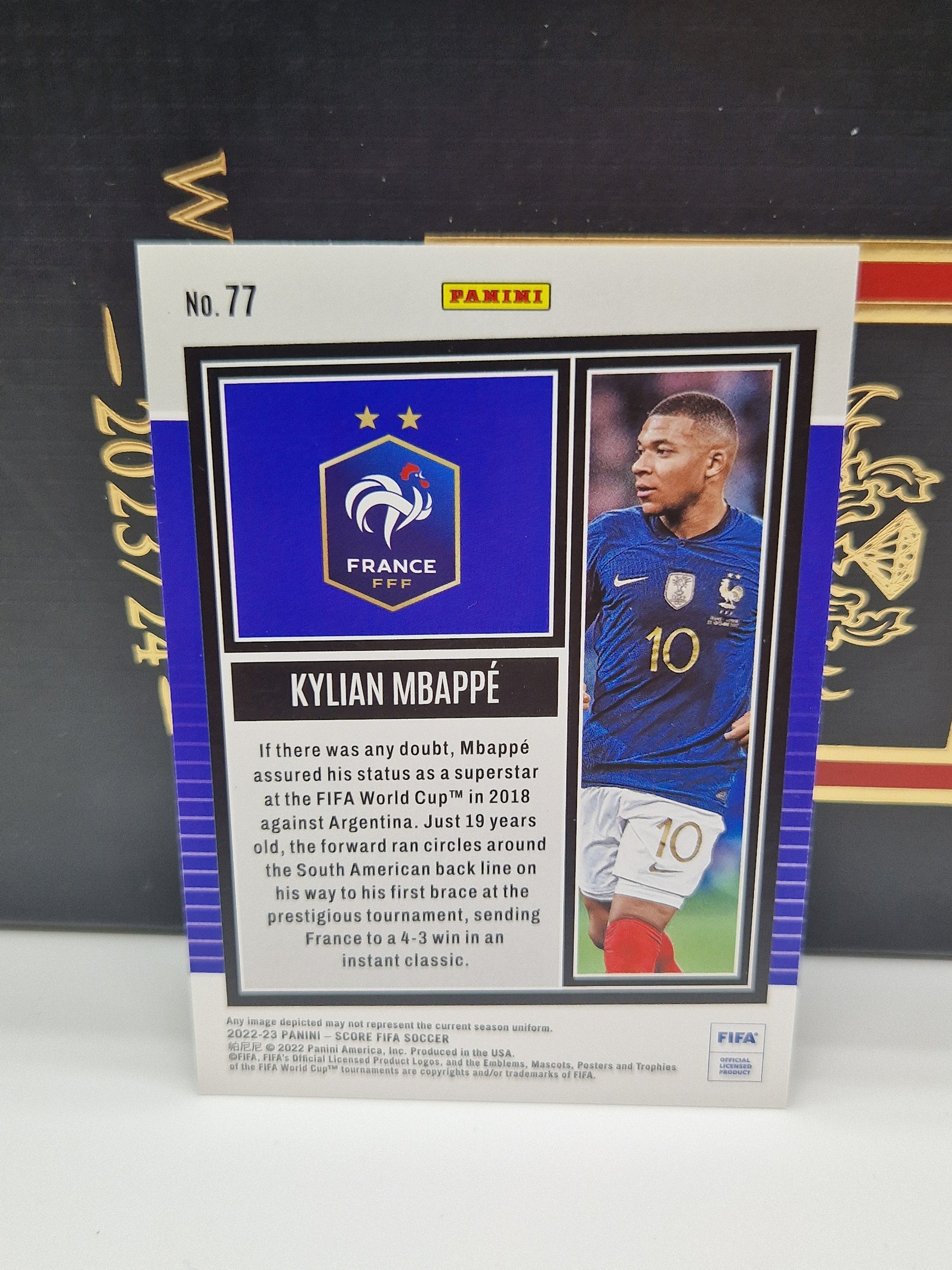 Kylian Mbappe, Score 2022/2023. Soccer Card. Trading Card. Combined ...