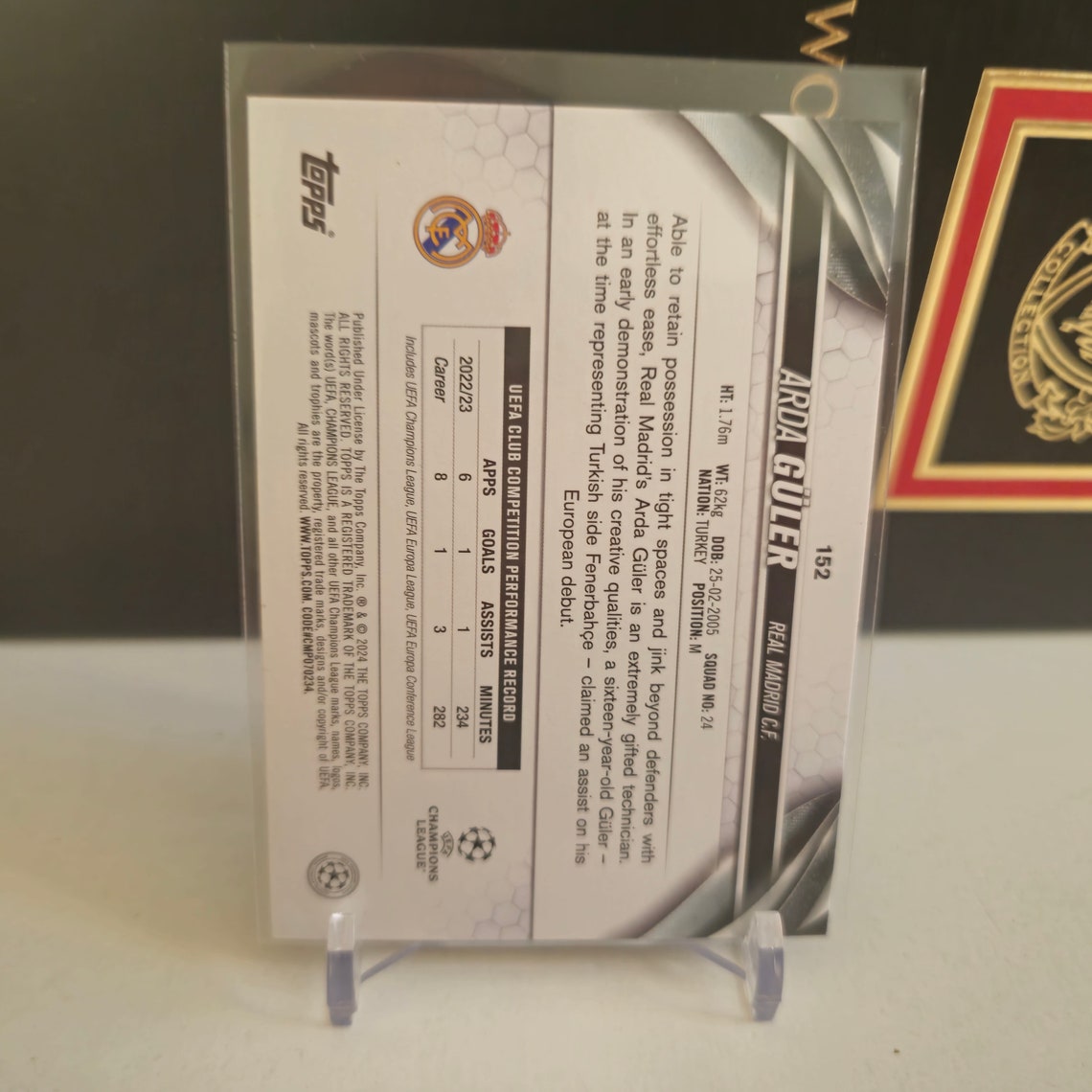 Arda Guler Topps 2024. Real Madrid. Soccer Card. Trading Card. Combined ...