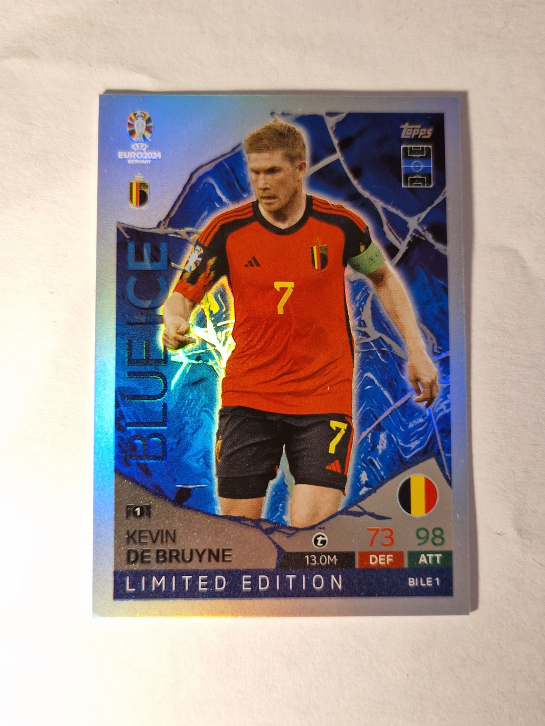 Kevin De Bruyne "blue Ice Limited Edition", Topps Match Attax Euro 2024 ...