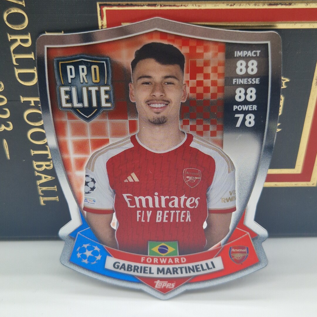 Gabriel Martinelli "pro Elite", Topps Match Attax Soccer 2024. Soccer ...