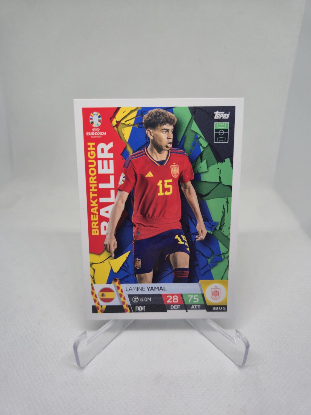 Lamine Yamal "breakthrough Baller" Topps Match Attax Euro 2024 ...