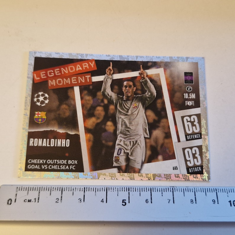 RONALDINHO "legendary Moment", Topps Match Attax Soccer 2024. Soccer ...