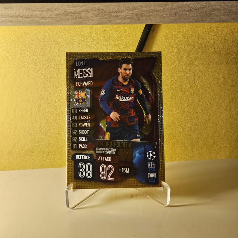 Lionel Messi "record Holders" Topps Match Attax 2020. Soccer Card ...