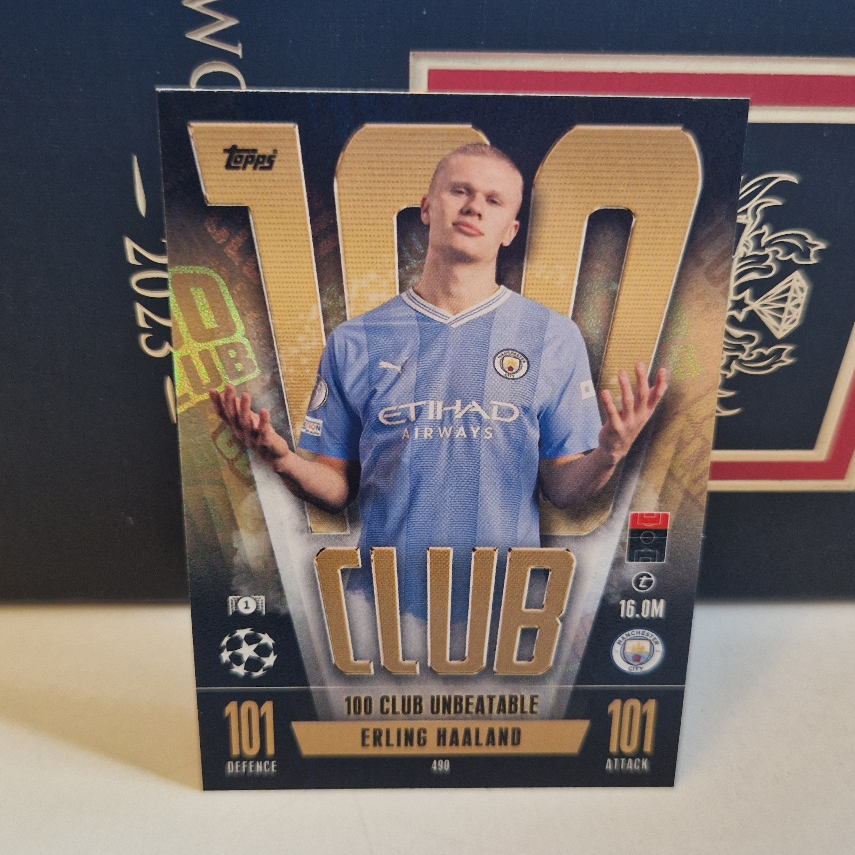 ERLING HAALAND "100 Club" Topps Match Attax Soccer 2024. Soccer Card ...