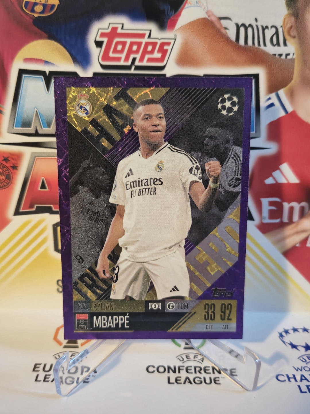 Kylian Mbappe "hat Trick Hero" , New Topps Match Attax Extra 2024/2025 ...