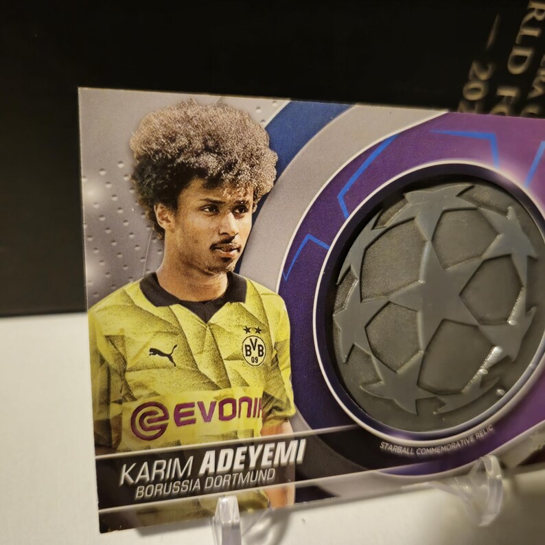 Karim Adeyemi "commemorative Starball Relic Card" Topps UEFA Club ...