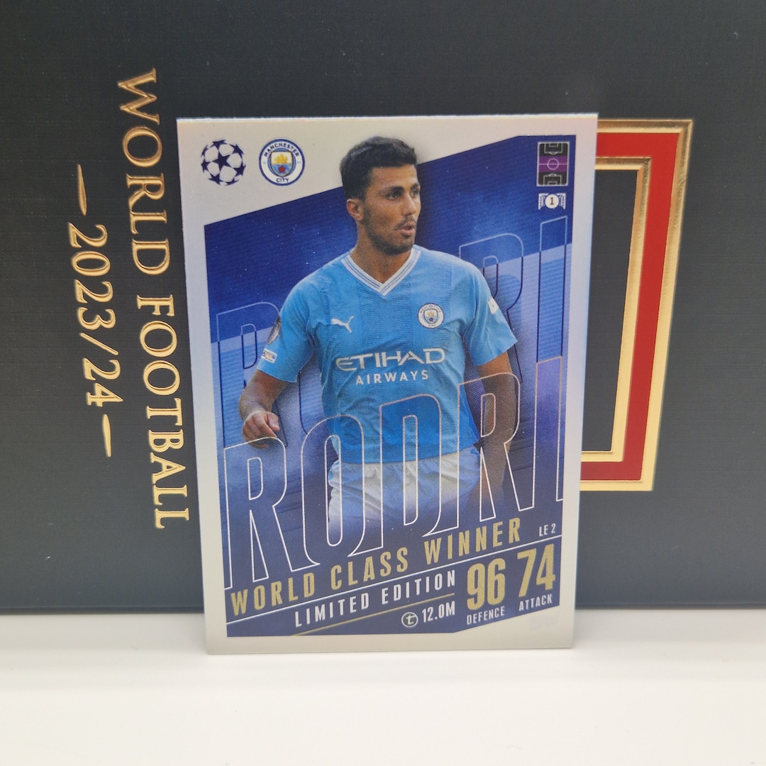 Rodri "world Class Winner Limited Edition", Topps Match Attax Extra ...