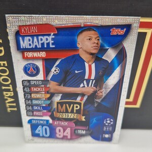 Kylian Mbappe mvp, Topps Match Attax 2020. Soccer Card. Trading Card ...
