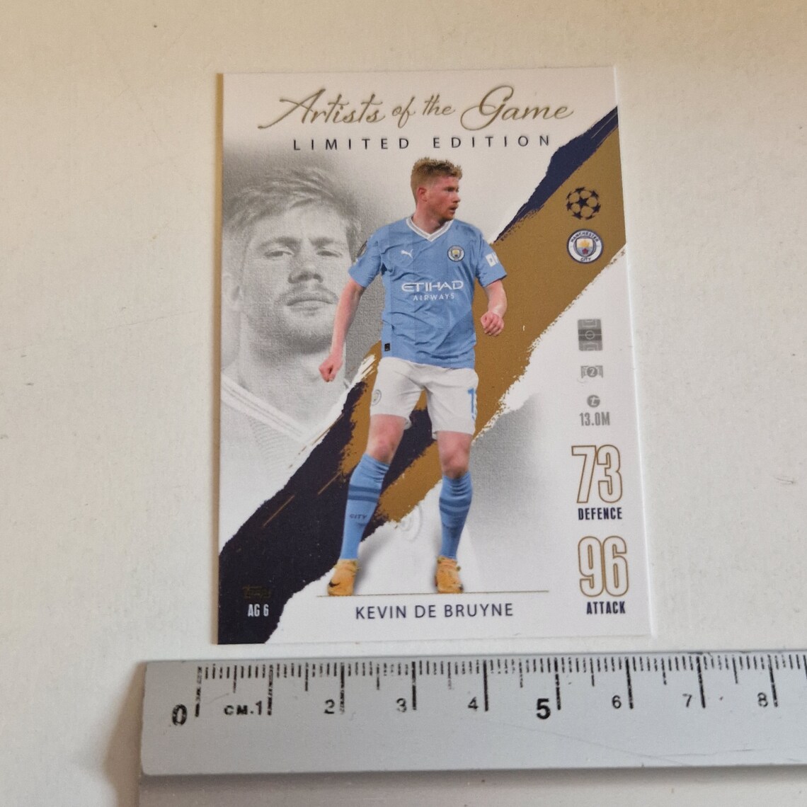 Kevin De Bruyne "artists of the Game" Limited, Topps Match Attax Soccer ...