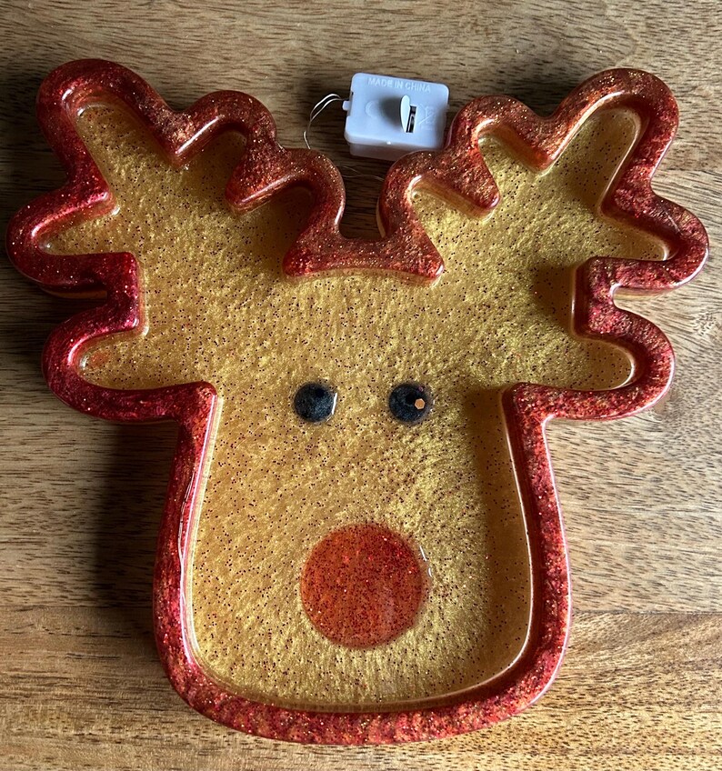 Rudolph the Red Nosed Reindeer Light up Christmas Sweetie Dish ...