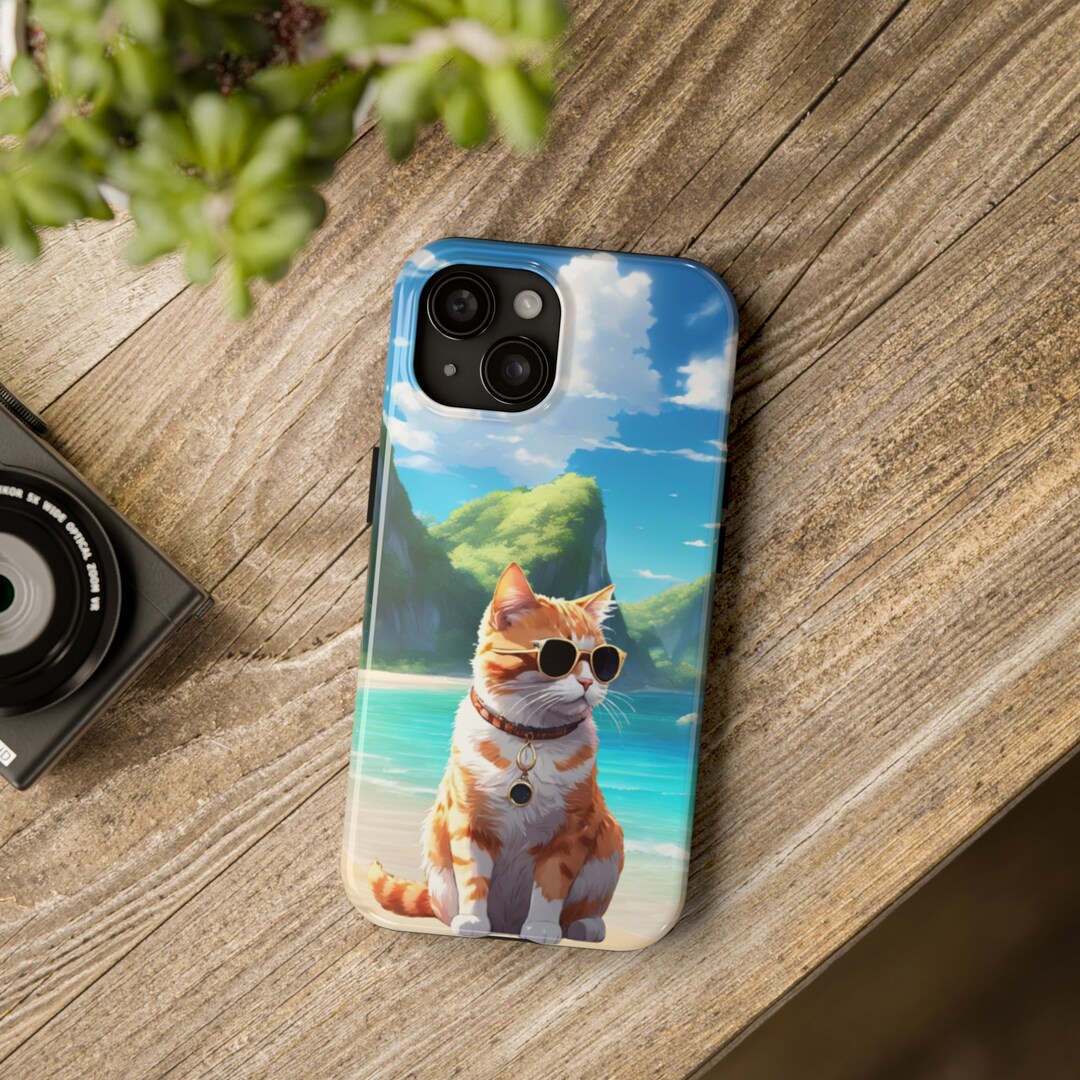 Cute Cat With Sunglasses, iPhone Case. Cat Lovers, Cat Phone Case ...