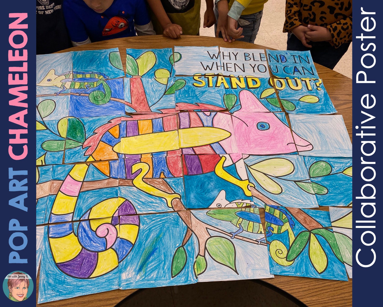 Printable Chameleon Motivational Collaborative Poster | Great Activity ...