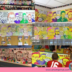 Printable Famous Faces Collaborative Growth Mindset Poster | Great ...