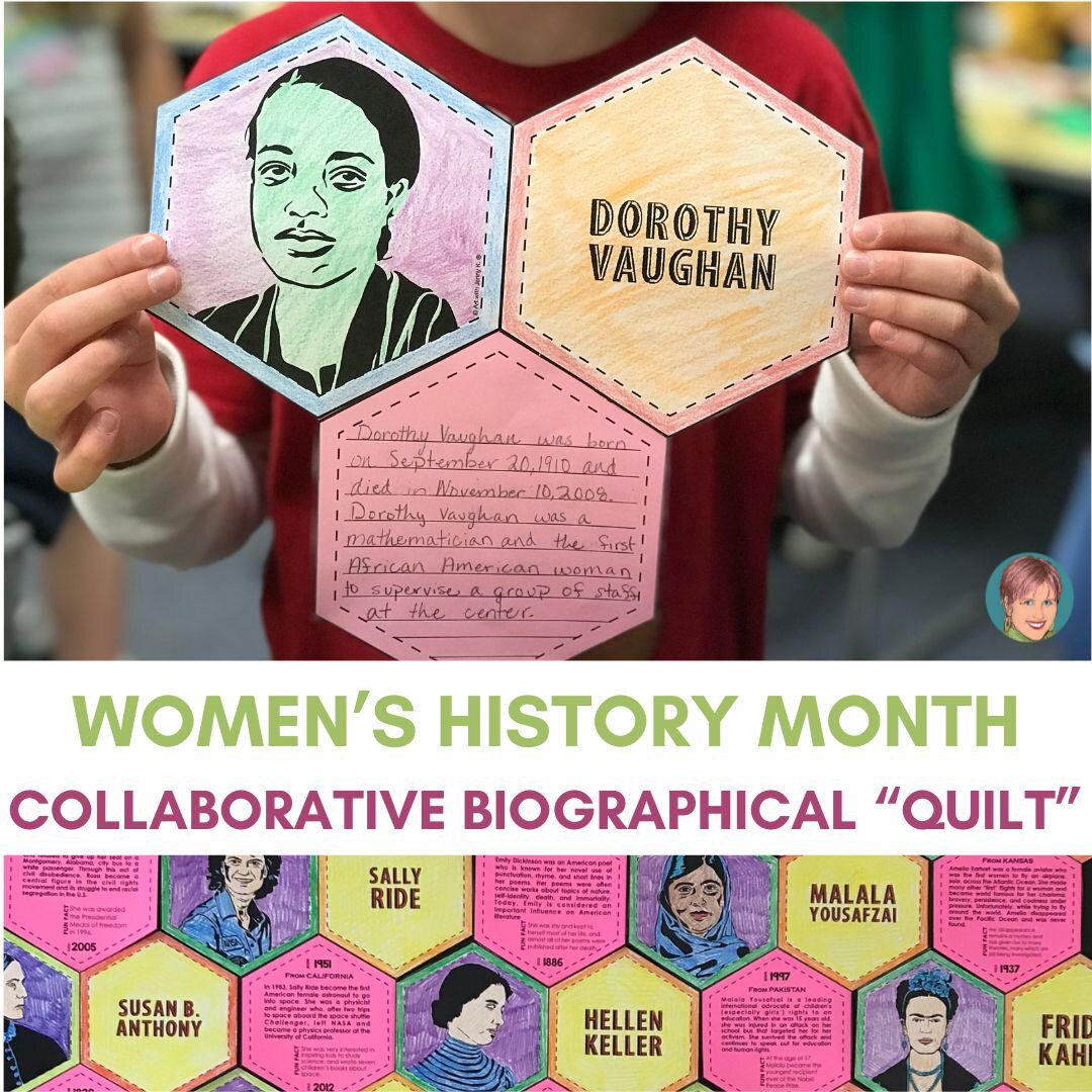 PRINTABLE Women's History Month Biographical "quilt" Collaborative ...