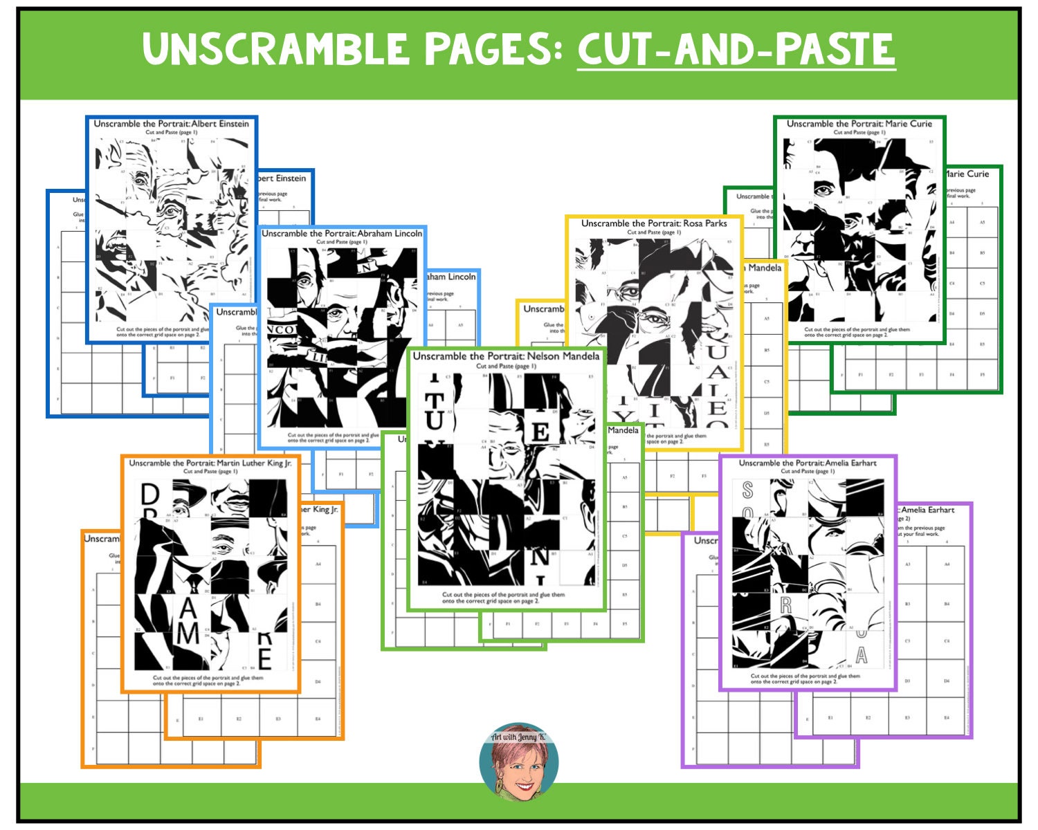 Unscramble the Famous Faces of Growth Mindset [volume 1] Printable ...