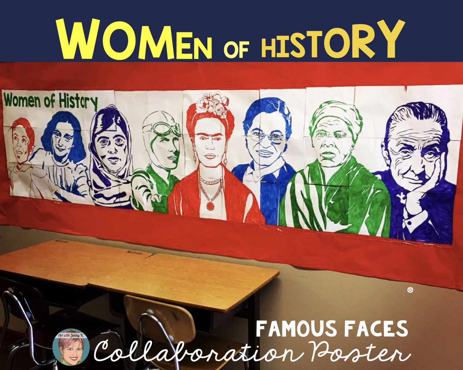 Famous Faces Collaborative Women's History Poster Printable ...
