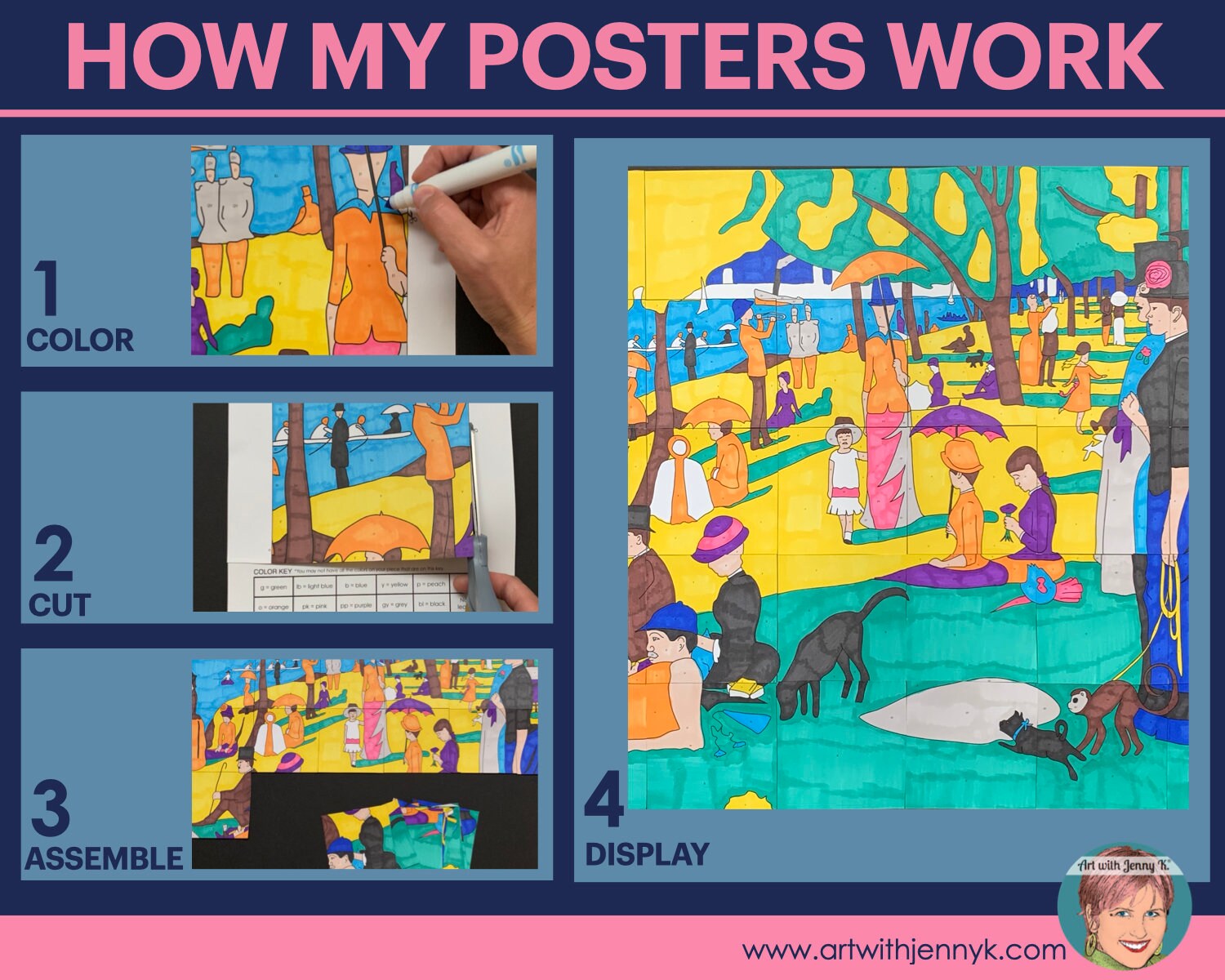 Printable "a Sunday Afternoon on the Island of La Grande Jatte" by ...