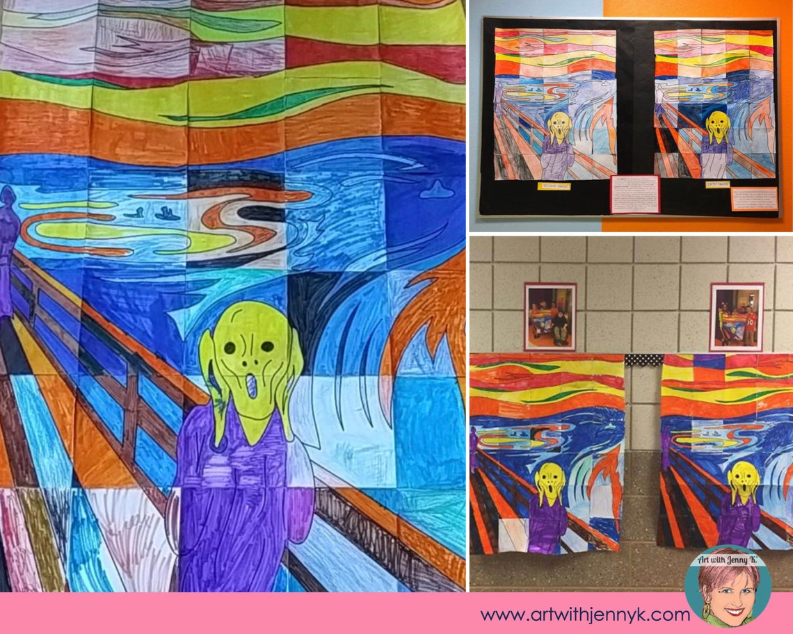 Printable "the Scream" by Edvard Munch Collaborative Poster | Easy Art ...