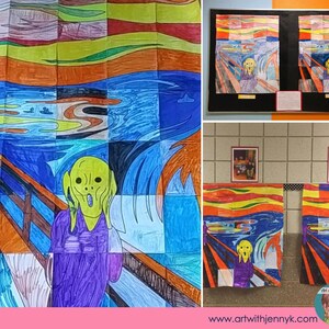Printable "the Scream" by Edvard Munch Collaborative Poster | Easy Art ...