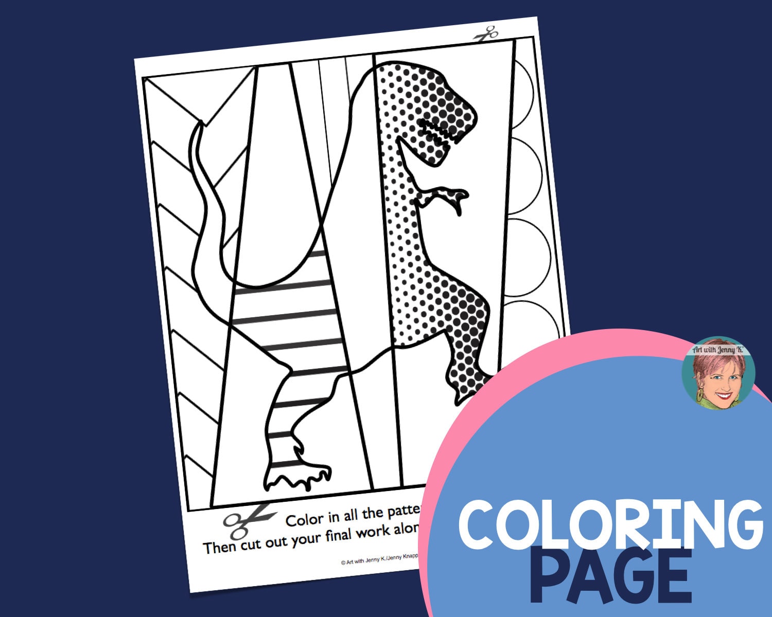 Printable Pop Art Dinosaurs Collaborative Poster or Door Decor Fun ...