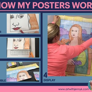 Printable "mona Lisa" by Leonardo Da Vinci Collaboration Poster | Easy ...