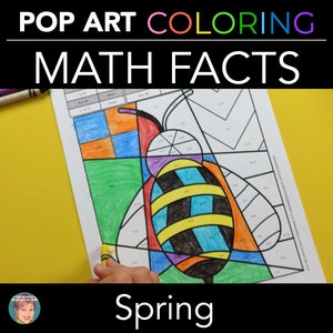Spring Themed Color by Number Math Fact Review Coloring Pages | Fun ...
