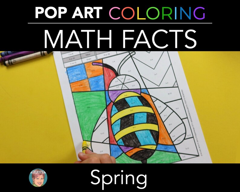 Spring Themed Color by Number Math Fact Review Coloring Pages | Fun ...