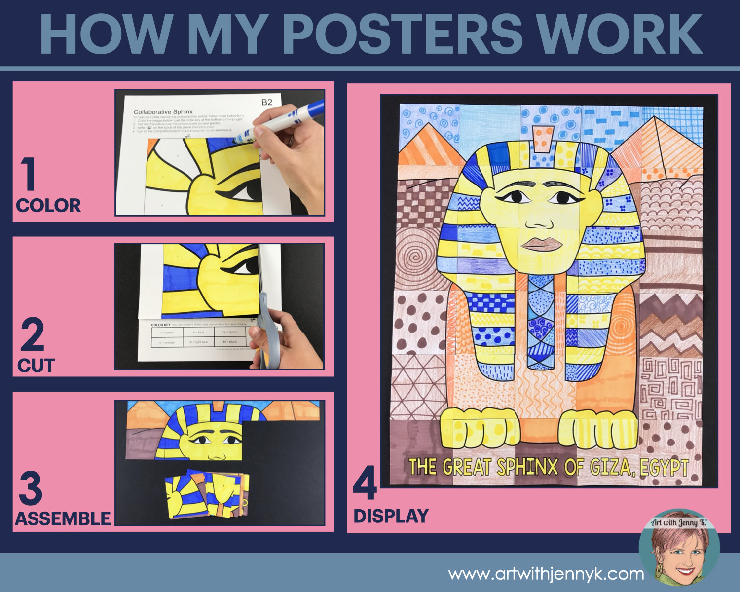 Printable the Great Sphinx of Giza, Egypt Collaborative Poster | Fun ...