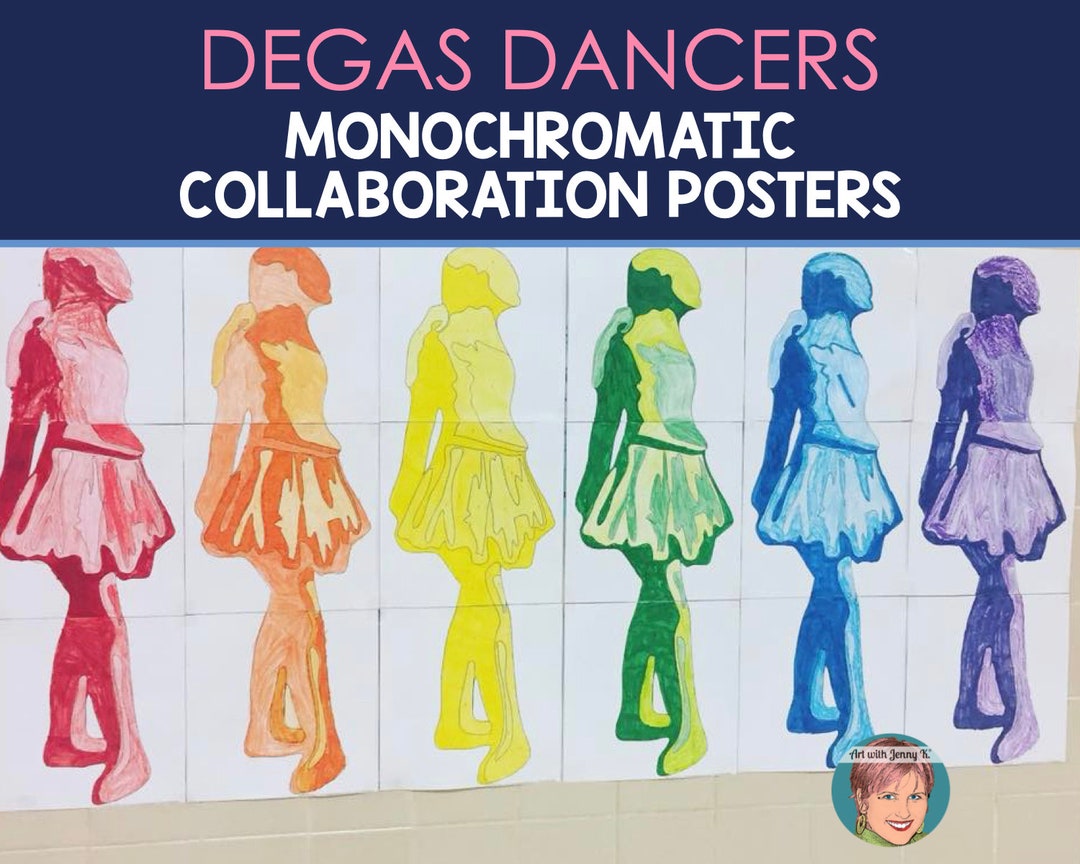 Printable Edgar Degas Dancers Monochromatic Collaborative Posters ...