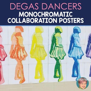 Printable Edgar Degas Dancers Monochromatic Collaborative Posters ...