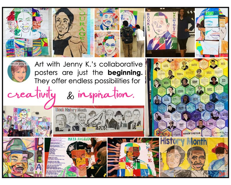 Rosa Parks Collaboration Poster A Unique and Meaningful Art Activity ...