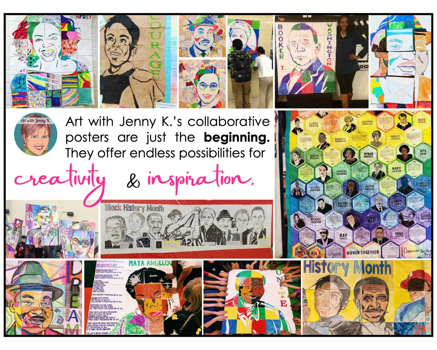 Printable Rosa Parks Collaboration Coloring Poster | A Unique and ...