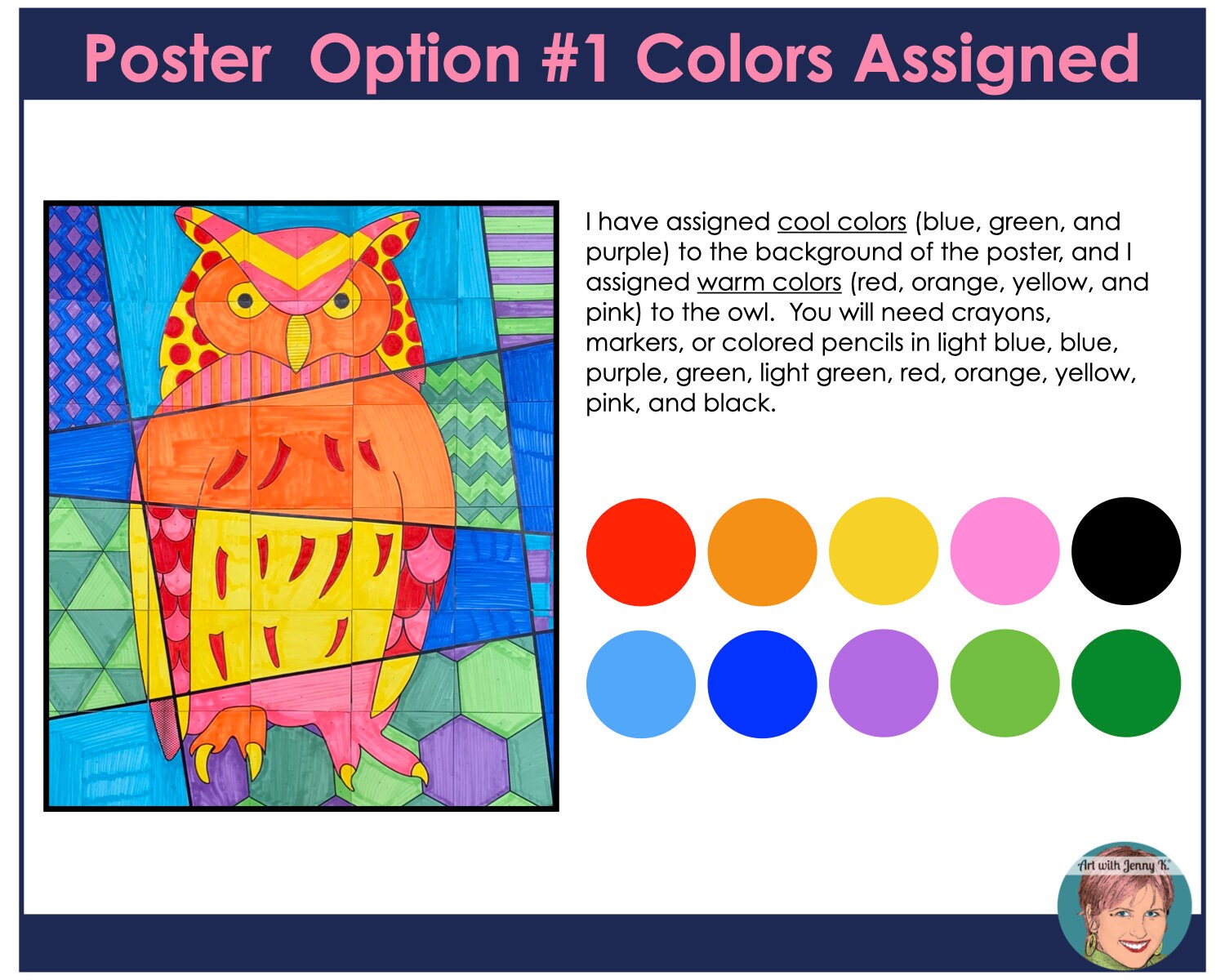 Printable Pop Art Owl Collaborative Poster | Fun "give a Hoot" Activity ...