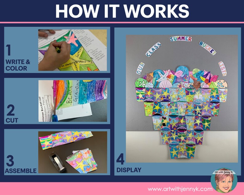 Printable Summer Bucket List Collaborative Tessellation Craft Project ...