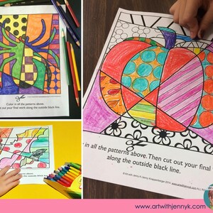 Printable "pop Art" Halloween Coloring Pages + Writing | No Prep ...
